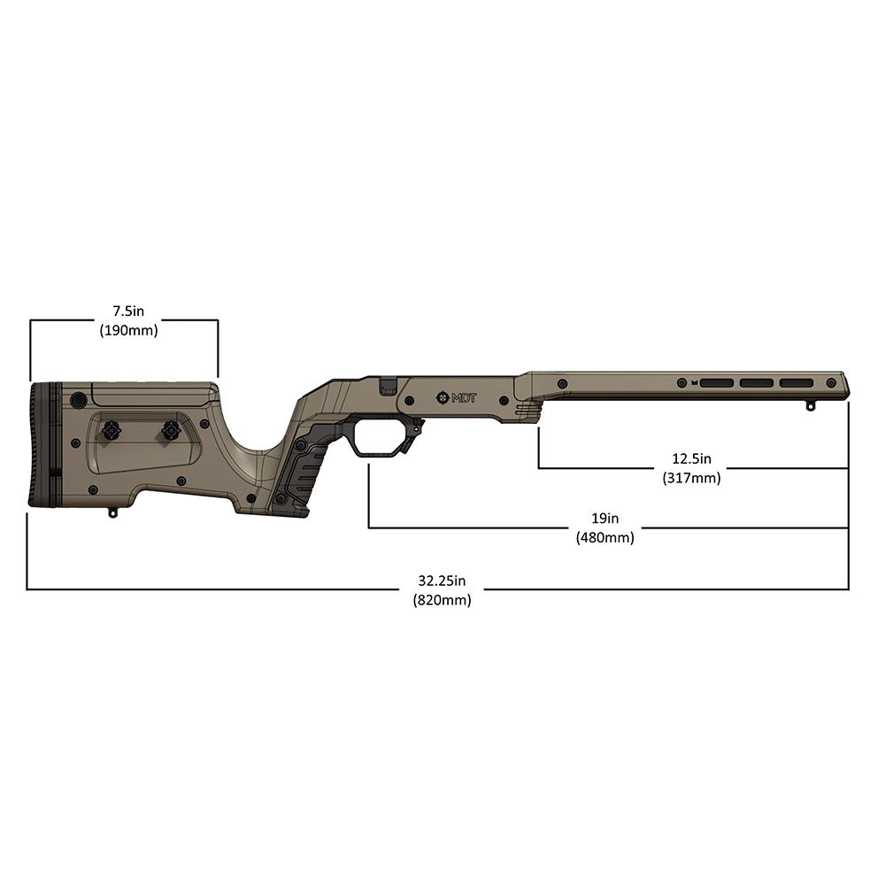 MDT XRS Complete Chassis System Tikka T3, T3x SA RH FDE - Brownells ...