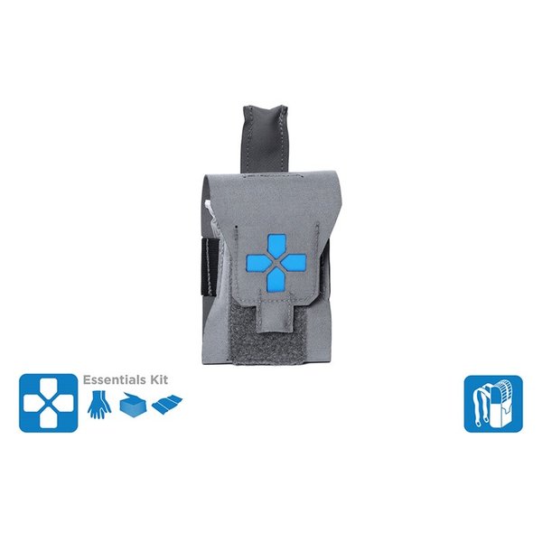 BLUE FORCE GEAR MICRO TRAUMA KIT NOW!-NANO-ESSENTIAL SUPPLIES-WOLF GRAY ...